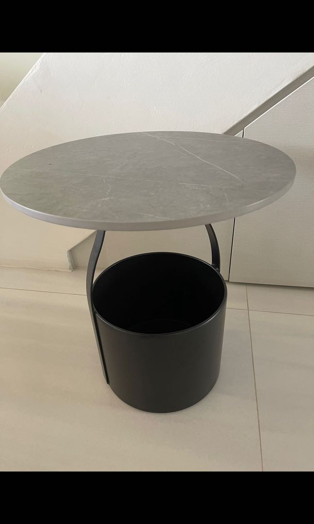 Mini sintered stone top coffee table with useful storage, Furniture ...