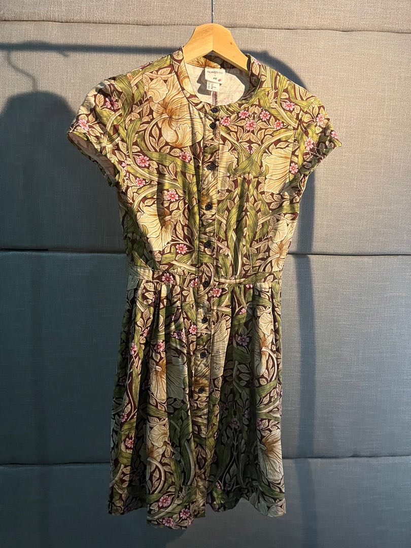 Morris & Co x H&M Floral Button Down Dress, Women's Fashion, Dresses ...