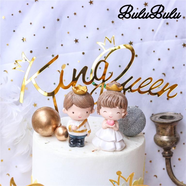 King Cake Topper | Queen Cake Topper | Prince | Princess | Wedding cake ...