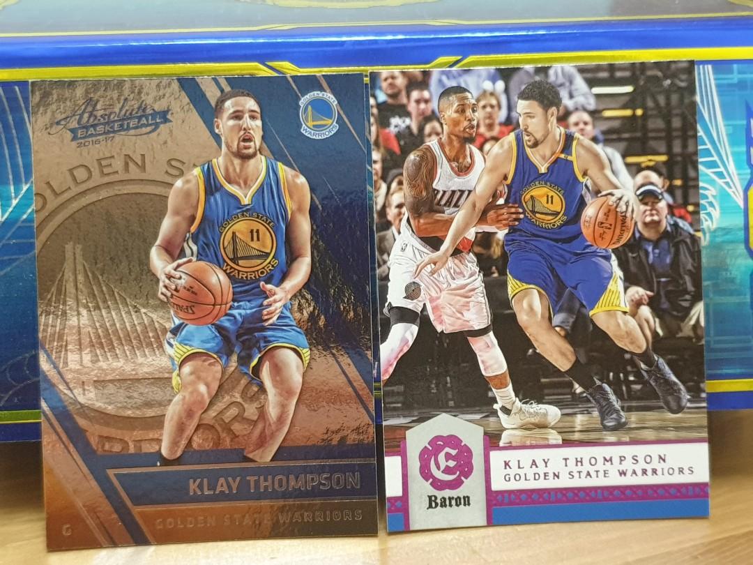 NBA player cards Warriors Klay Thompson K湯臣球星咭2張, 興趣及遊戲, 收藏品及紀念品, 明星周邊 ...