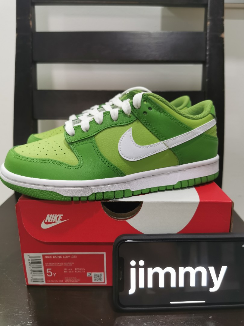 Nike dunk low chlorophyll vivid green, Men's Fashion, Footwear ...