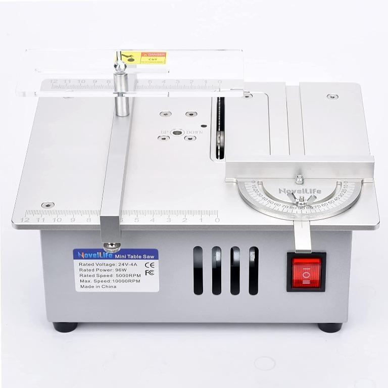 NovelLife Mini Hobby Table Saw with Miter Gauge,3 Inch HSS Alloy Steel ...