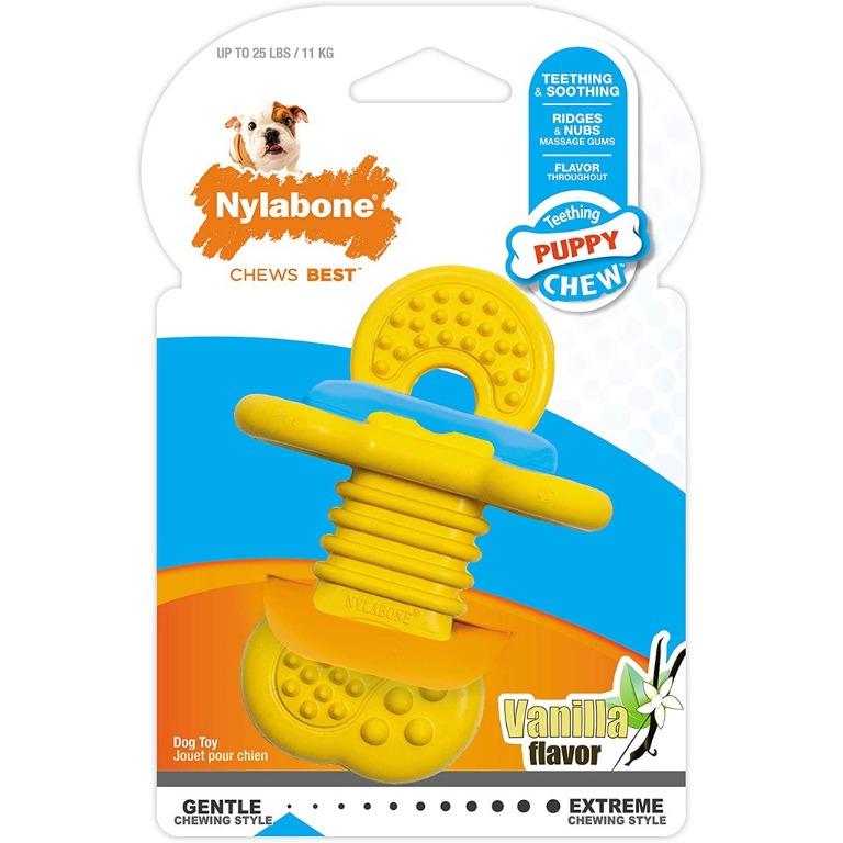 Nylabone Just for PUPPIES Key Ring Pacifier Dental X Bone Wishbone Bone ...