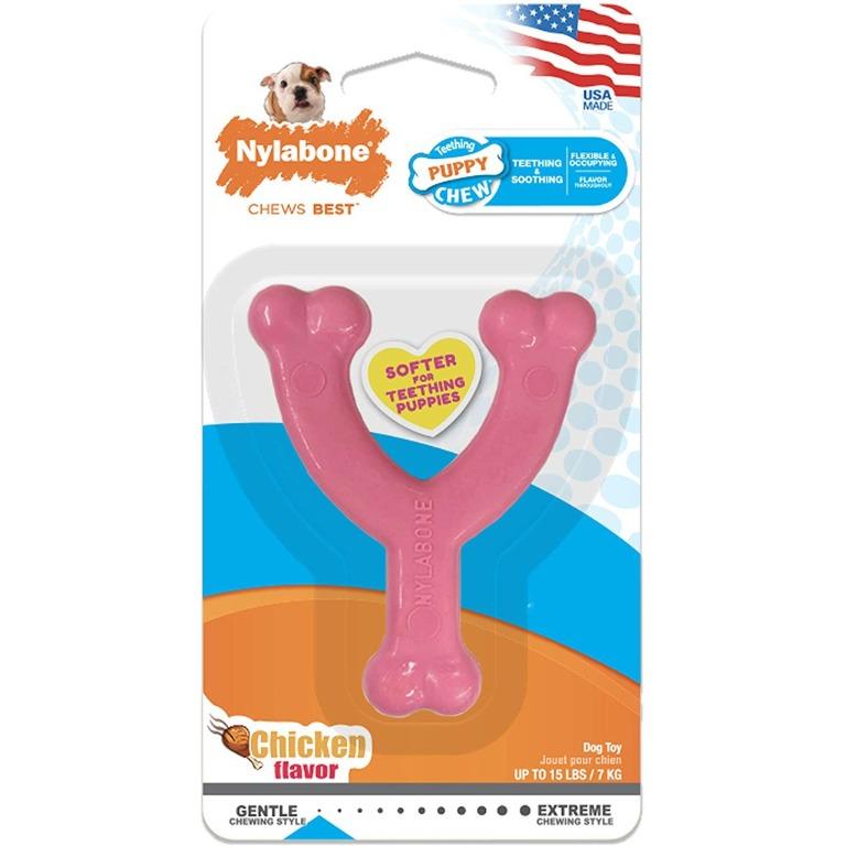 Nylabone Just for PUPPIES Key Ring Pacifier Dental X Bone Wishbone Bone ...
