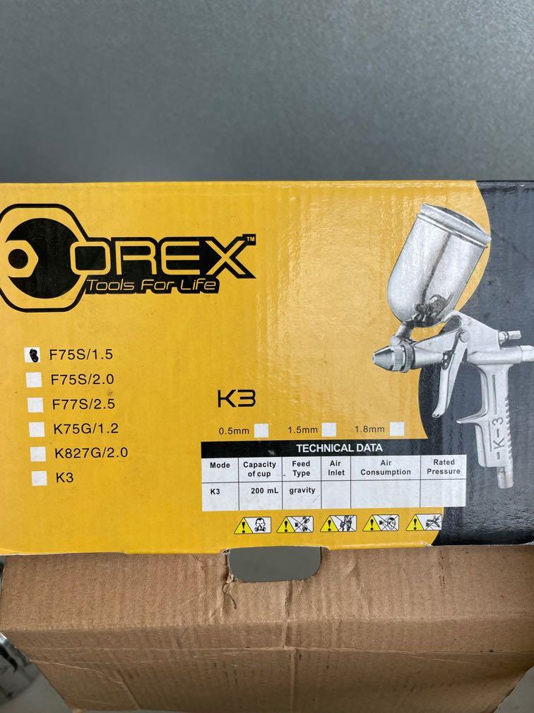 OREX F75 1.5 nozzle spray gun, Furniture & Home Living, Home ...