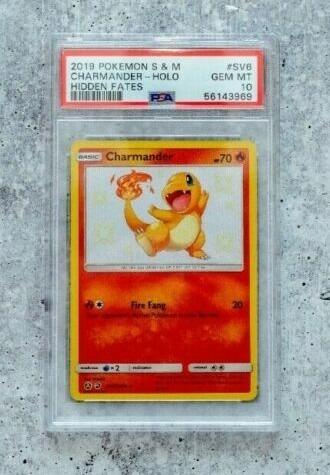 PSA 10 CHARMANDER SHINY HIDDEN FATES POKEMON TCG CARDS NOT PIKACHU ...