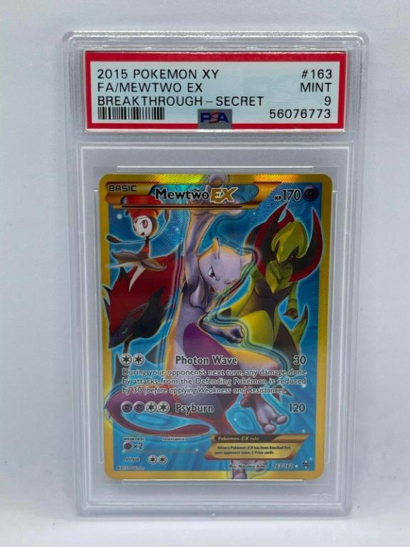 PSA 9 MEWTWO EX SECRET RARE FULL ART #163 POKEMON TCG CARDS NOT PIKACHU ...
