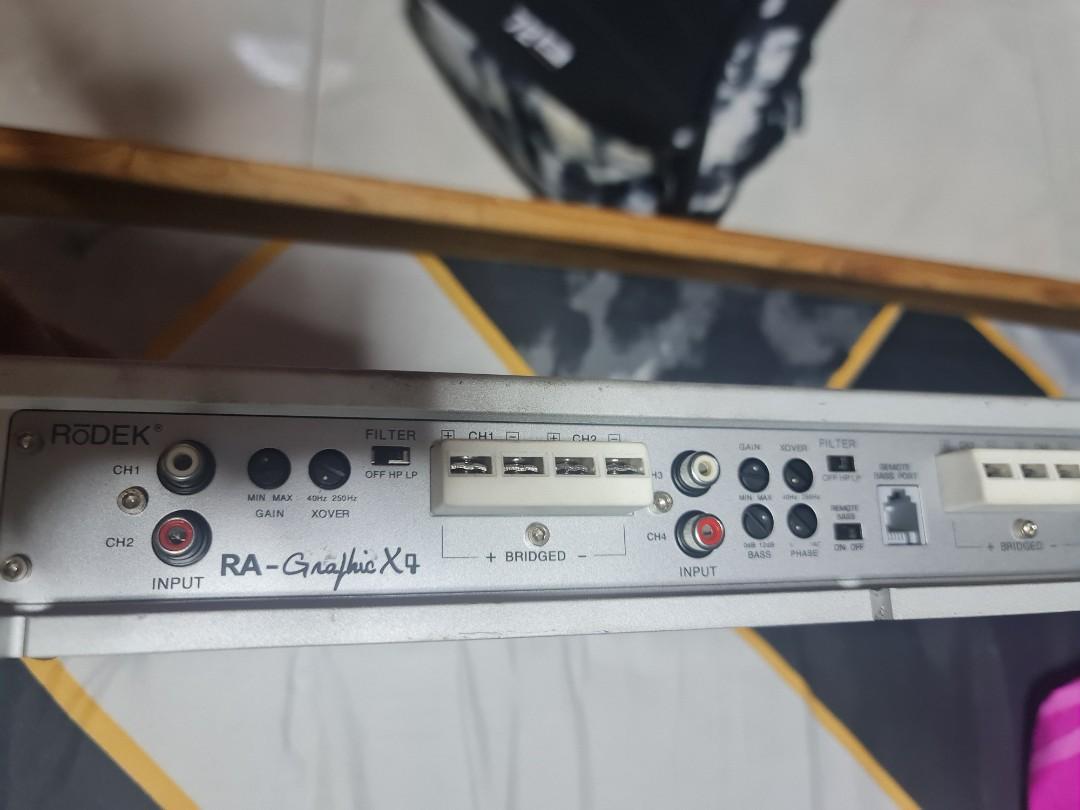 Rodek 4 channel amplifier, Car Accessories, Accessories on Carousell