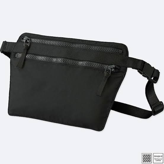 Uniqlo U Shoulder Bag / Fanny Pack (Black), Men's Fashion, Bags, Belt ...