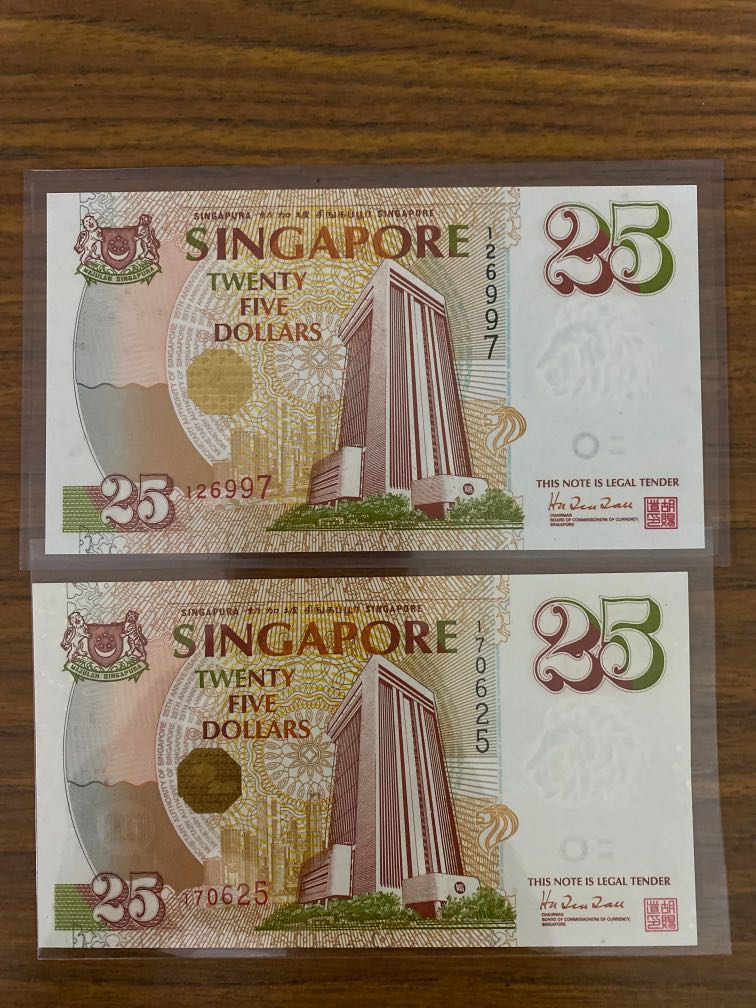 Very Rare $25 Singapore Dollar Singapore Banknotes, Hobbies & Toys ...