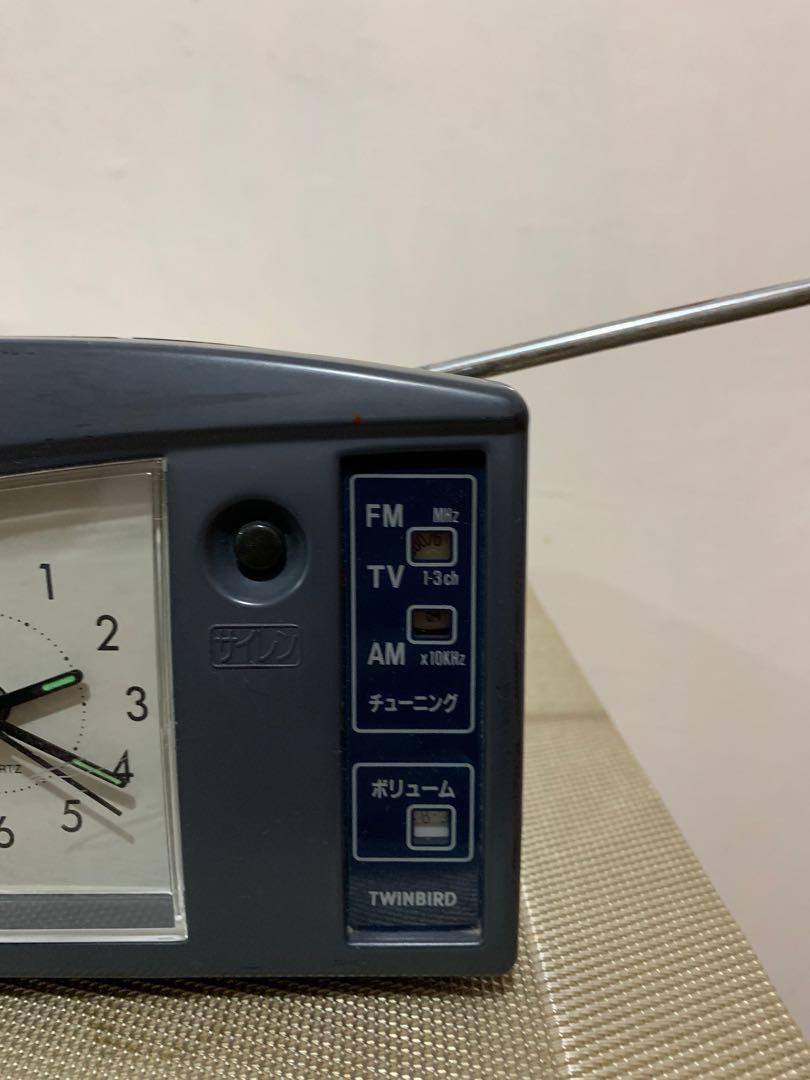 Vintage Twinbird Alarm Clock with flashlight and radio, Furniture ...