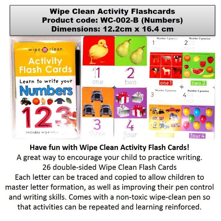 WIPE CLEAN FLASHCARDS ALPHABET FLASHCARDS NUMBERS FLASHCARDS ANIMALS ...