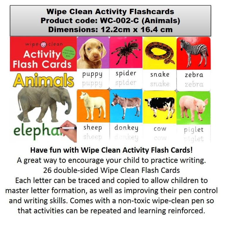 WIPE CLEAN FLASHCARDS ALPHABET FLASHCARDS NUMBERS FLASHCARDS ANIMALS ...