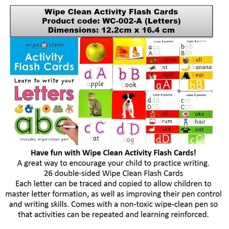 WIPE CLEAN FLASHCARDS ALPHABET FLASHCARDS NUMBERS FLASHCARDS ANIMALS ...