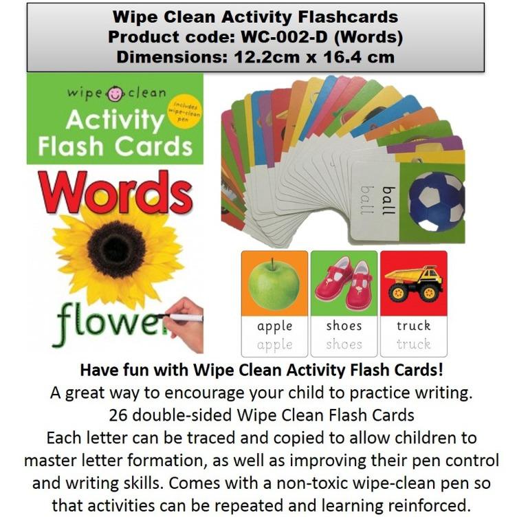 WIPE CLEAN FLASHCARDS ALPHABET FLASHCARDS NUMBERS FLASHCARDS ANIMALS ...