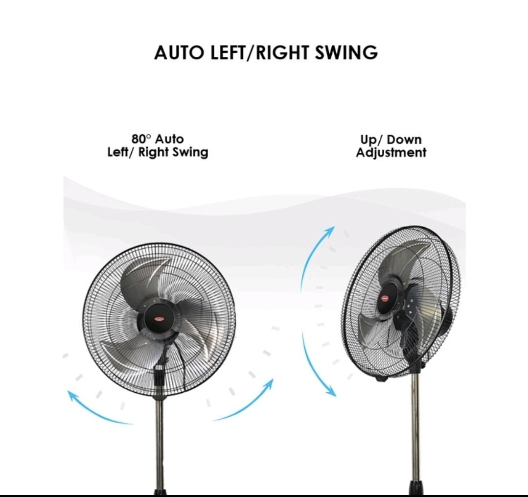 20" EuropAce Twin Turbo Power Stand Fan EPF 7203U EPF7203U, Furniture ...