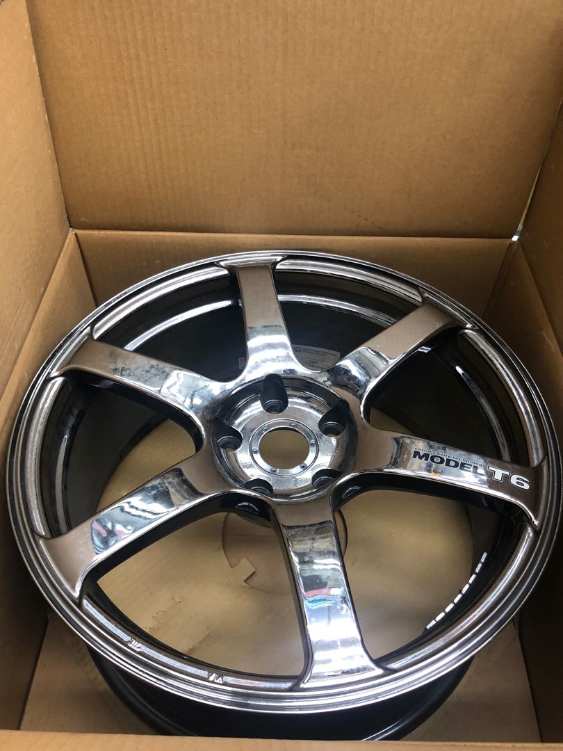 original advan model chrome t6 only 1 pc, Car Accessories, Tyres & Rims ...