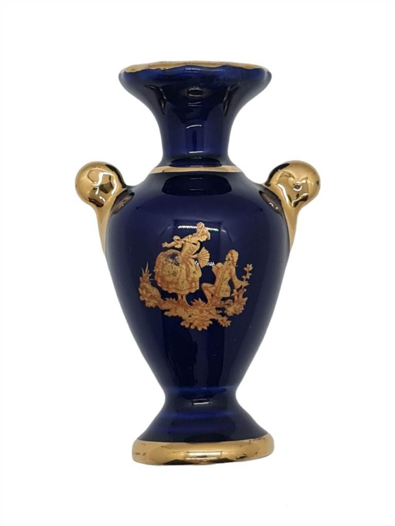 SALE - AUTHENTIC LIMOGES CASTEL FRANCE VINTAGE THE PROPOSAL MINI COBALT ...