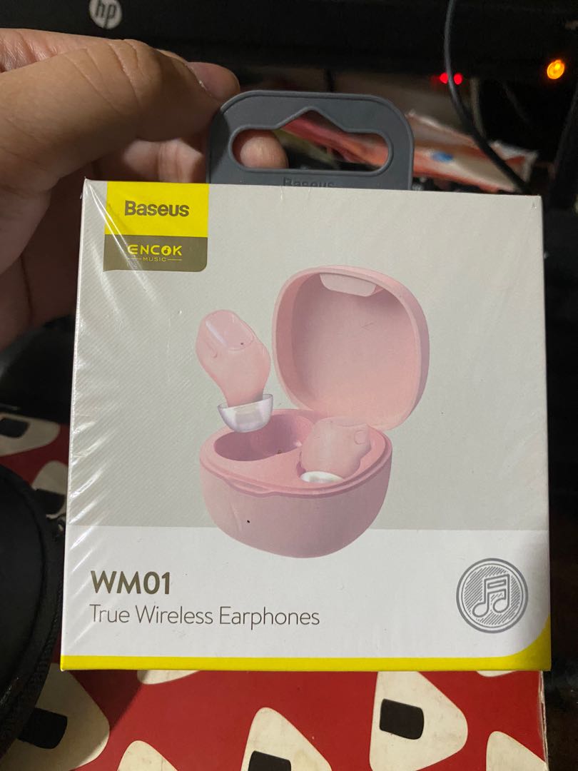 BASEUS WM01 pink, Audio, Earphones on Carousell