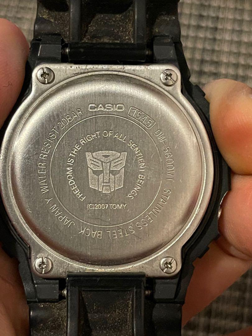 Casio 變形金剛特別版 絕版 G-SHOCK Transformers Cybertron DW-5600VT limited ...