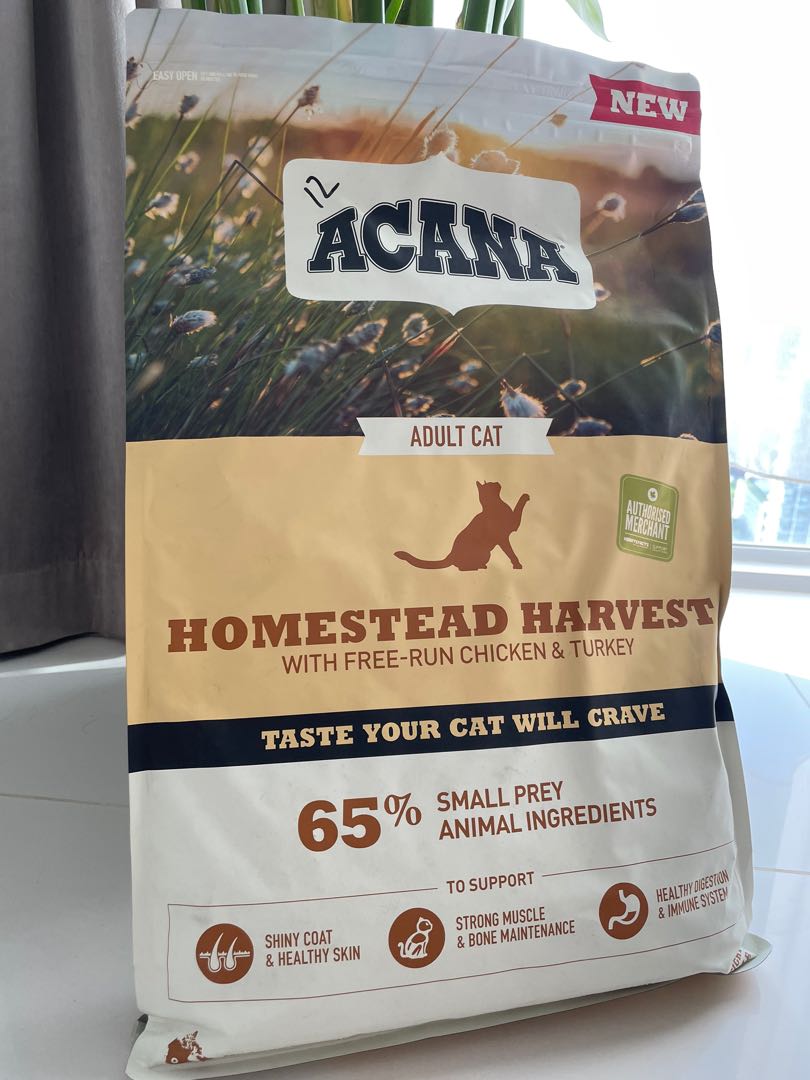 Cat Dryfood - Acana Homestead Harvest 4.5kg, Pet Supplies, Pet Food on Carousell
