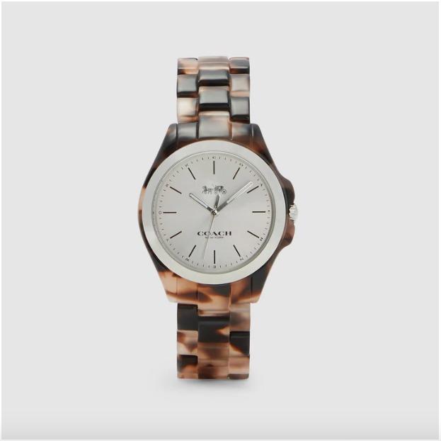 Coach Outlet Libby Watch, 30 Mm in Pink tortiose, Women's Fashion ...