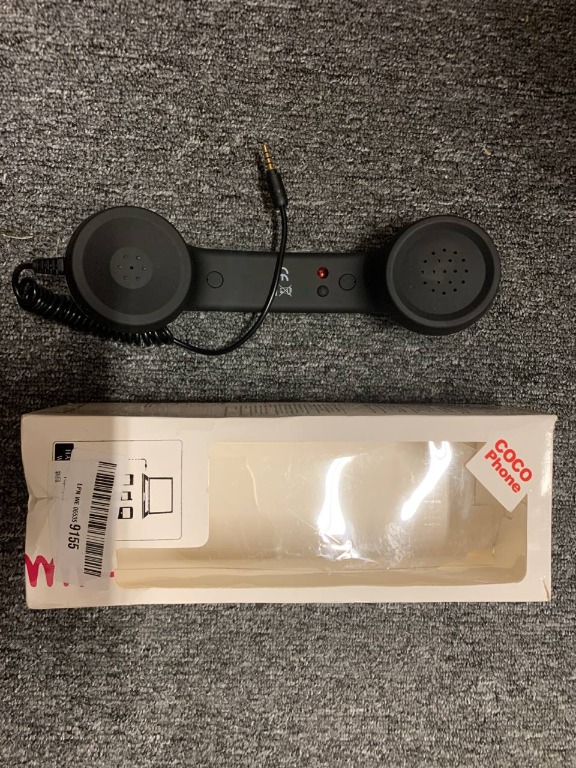 Coco Phone Retro Handset (3.5mm), Black, Audio, Other Audio Equipment ...