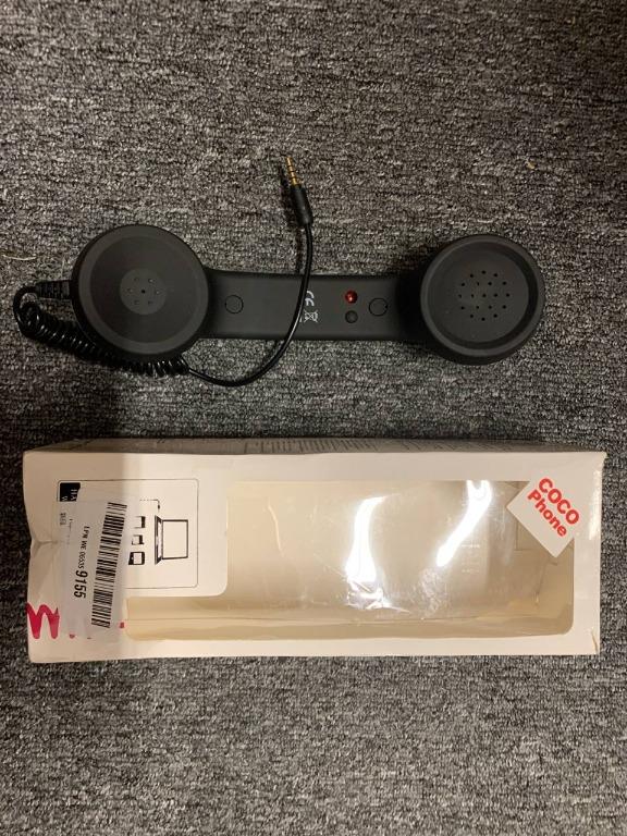 Coco Phone Retro Handset (3.5mm), Black, Audio, Other Audio Equipment ...