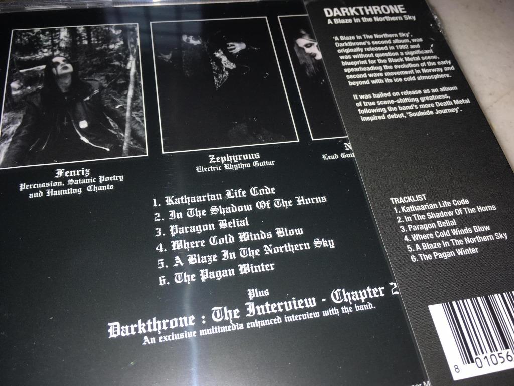 DARKTHRONE A Blaze In The Northern Sky Official Imported CD Behemoth ...