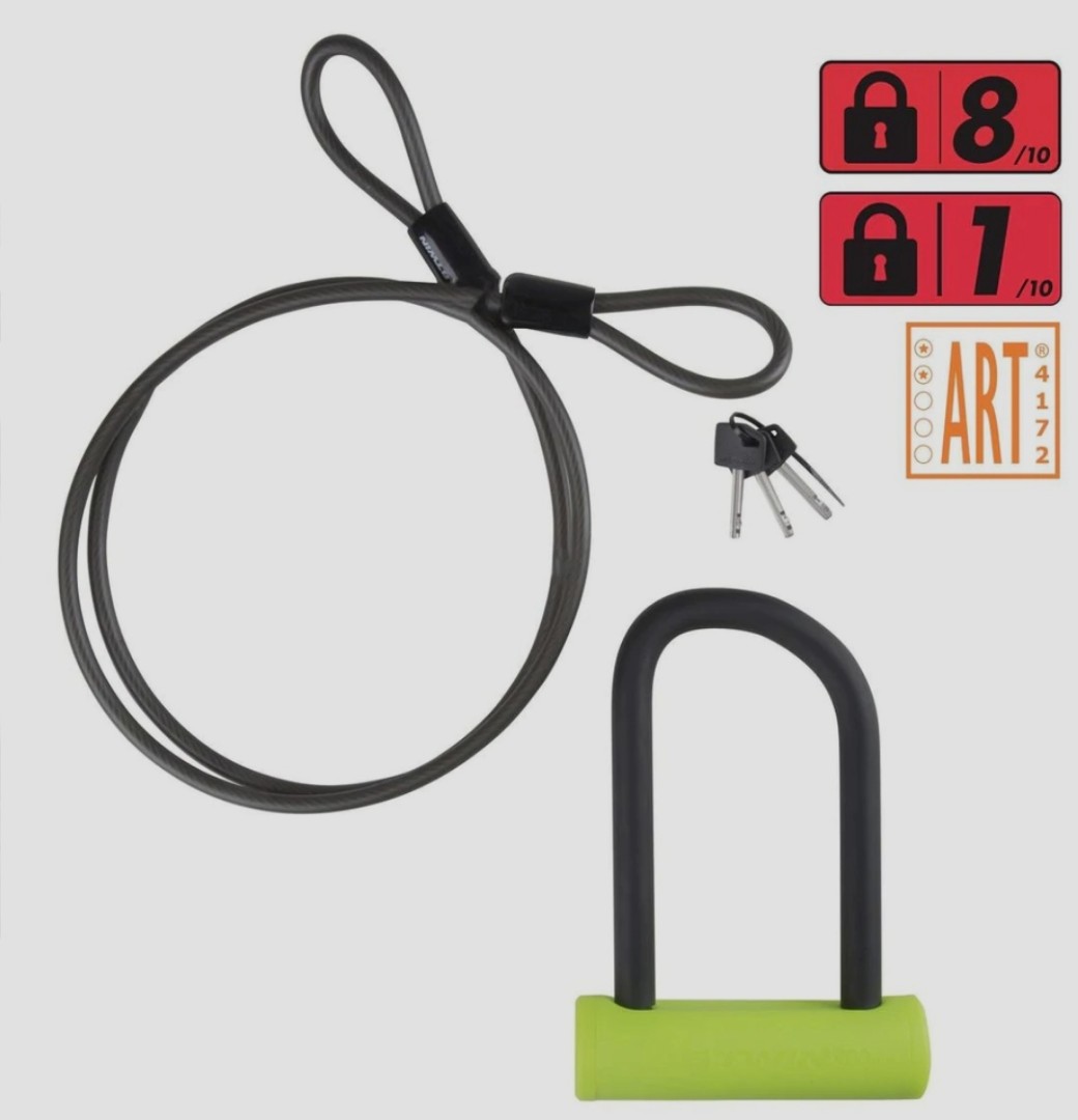 Decathlon D Lock ELOPS 900 Mini D, Sports Equipment, Bicycles & Parts ...