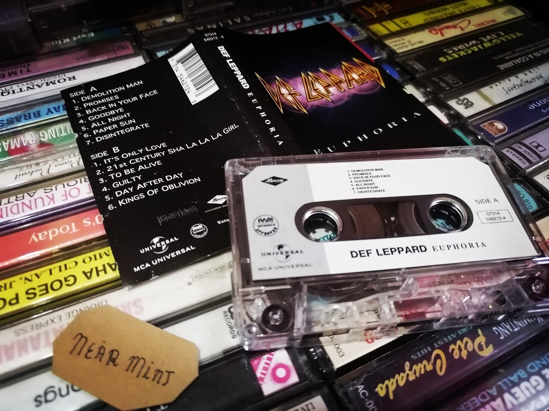 DEF Leppard Euphoria Original Vintage Cassette Tapes For Sale Rock ...