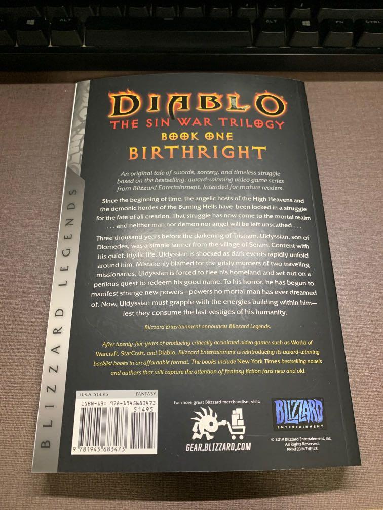 Diablo The Sin War Trilogy (Book 1 - Birthright), Hobbies & Toys, Books ...