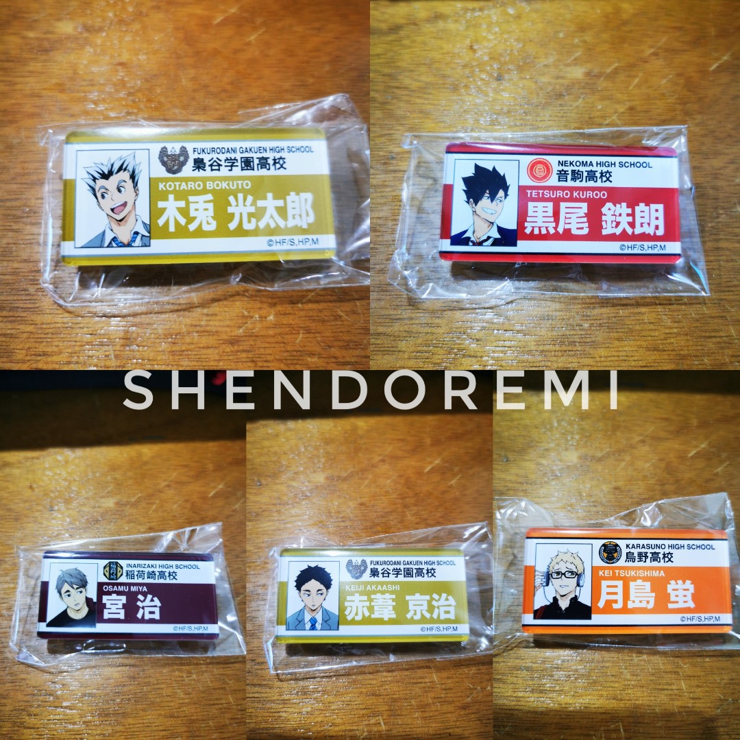 Haikyuu Acrylic Name Tags Osamu Miya Tetsuro Kuroo Kei Tsukishima ...