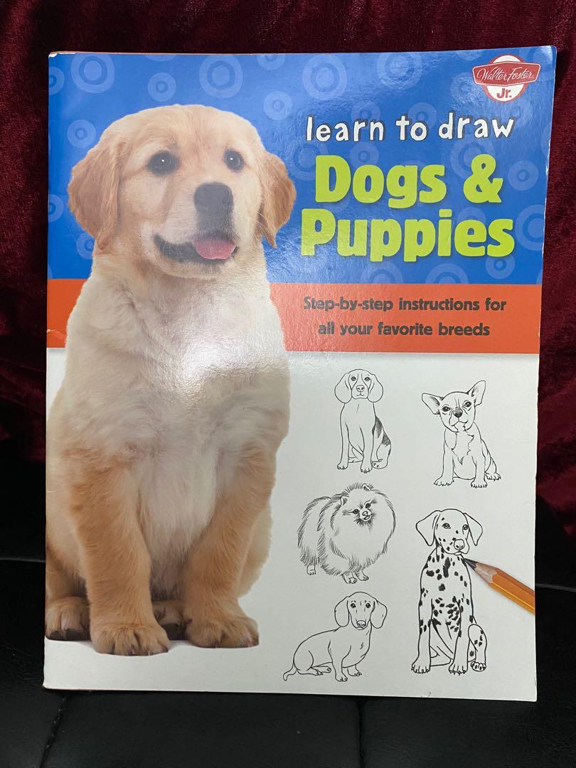 Learn to draw dog and puppies, 興趣及遊戲, 手作＆自家設計, 文具及工藝 - 畫作及印刷品 - Carousell