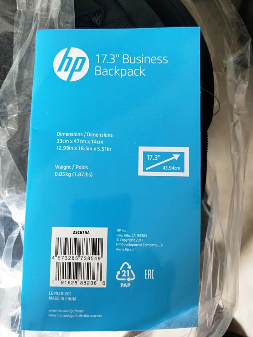 Hp laptop back pack,very well design and material, Computers & Tech ...
