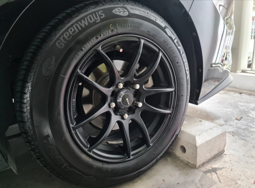 Japan design light-weight 15 inch rims w/tyres, Car Accessories, Tyres ...