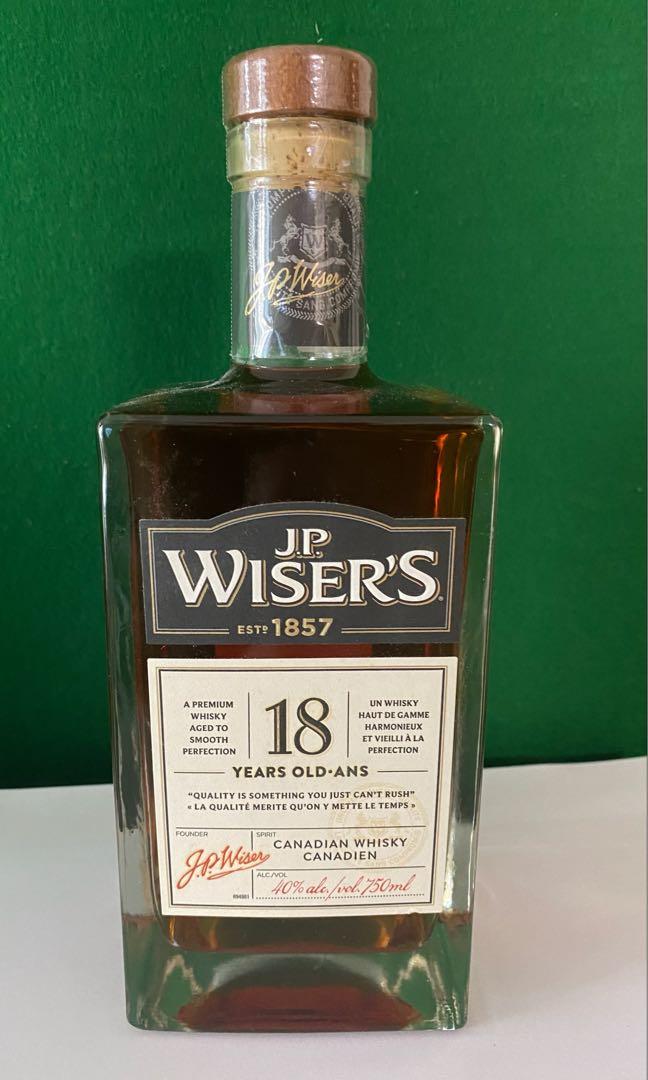 JP Wiser’s 18 year’s old Canadian Whisky 威士忌, 嘢食 & 嘢飲, 酒精飲料 - Carousell