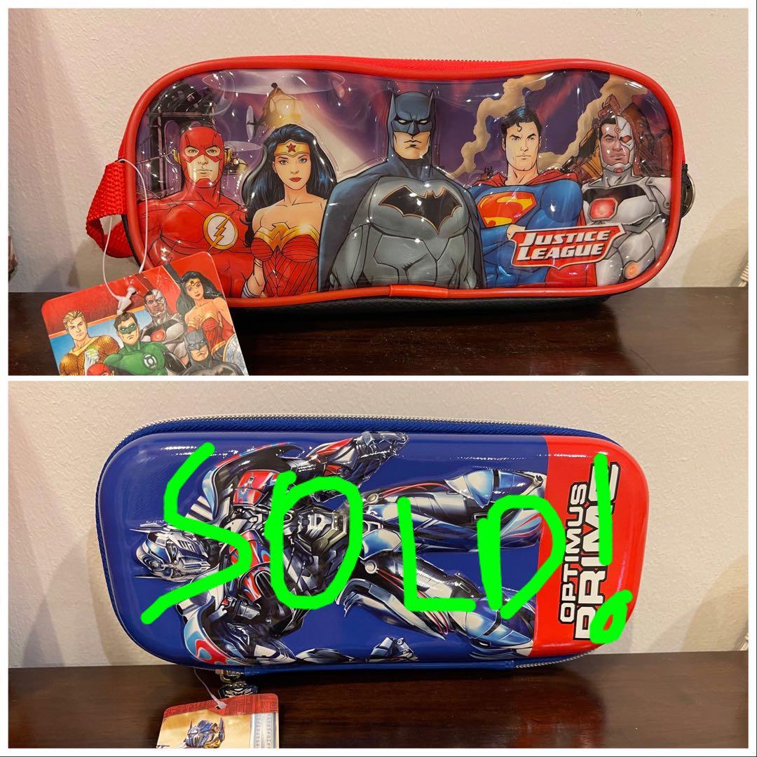 Justice League and Transformers Optimus Prime Pencil Case, Hobbies ...