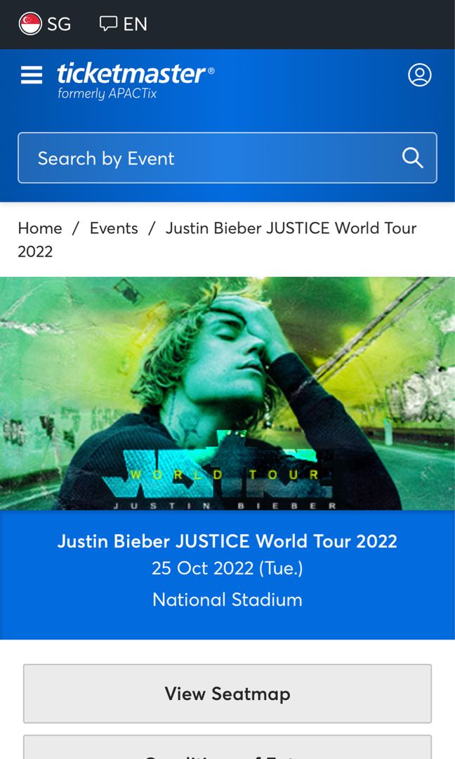 Justin Bieber Justice World Tour, Tickets & Vouchers, Event Tickets on ...