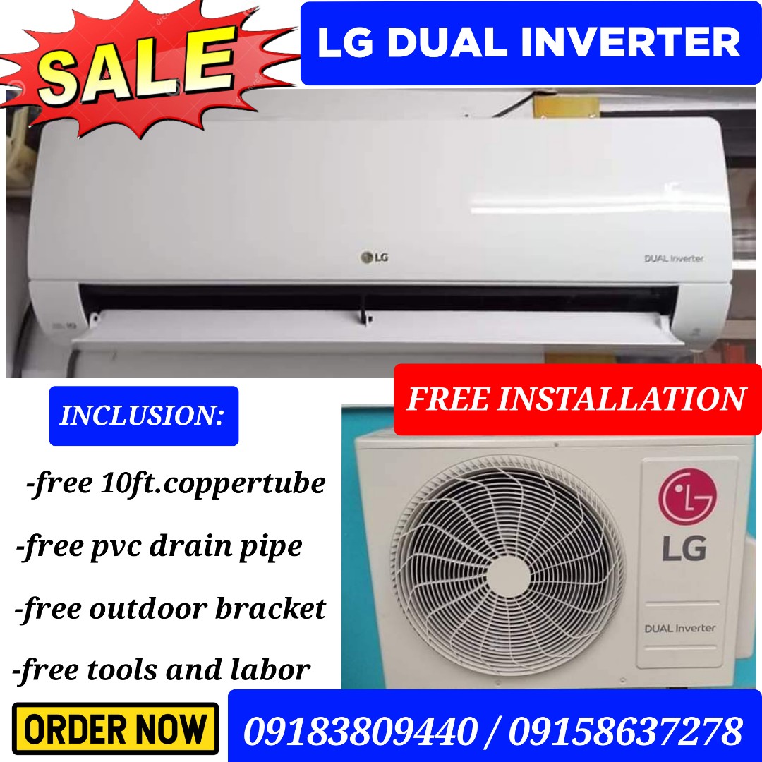 LG DUAL INVERTER SPLIT TYPE AIRCON, TV & Home Appliances, Air ...