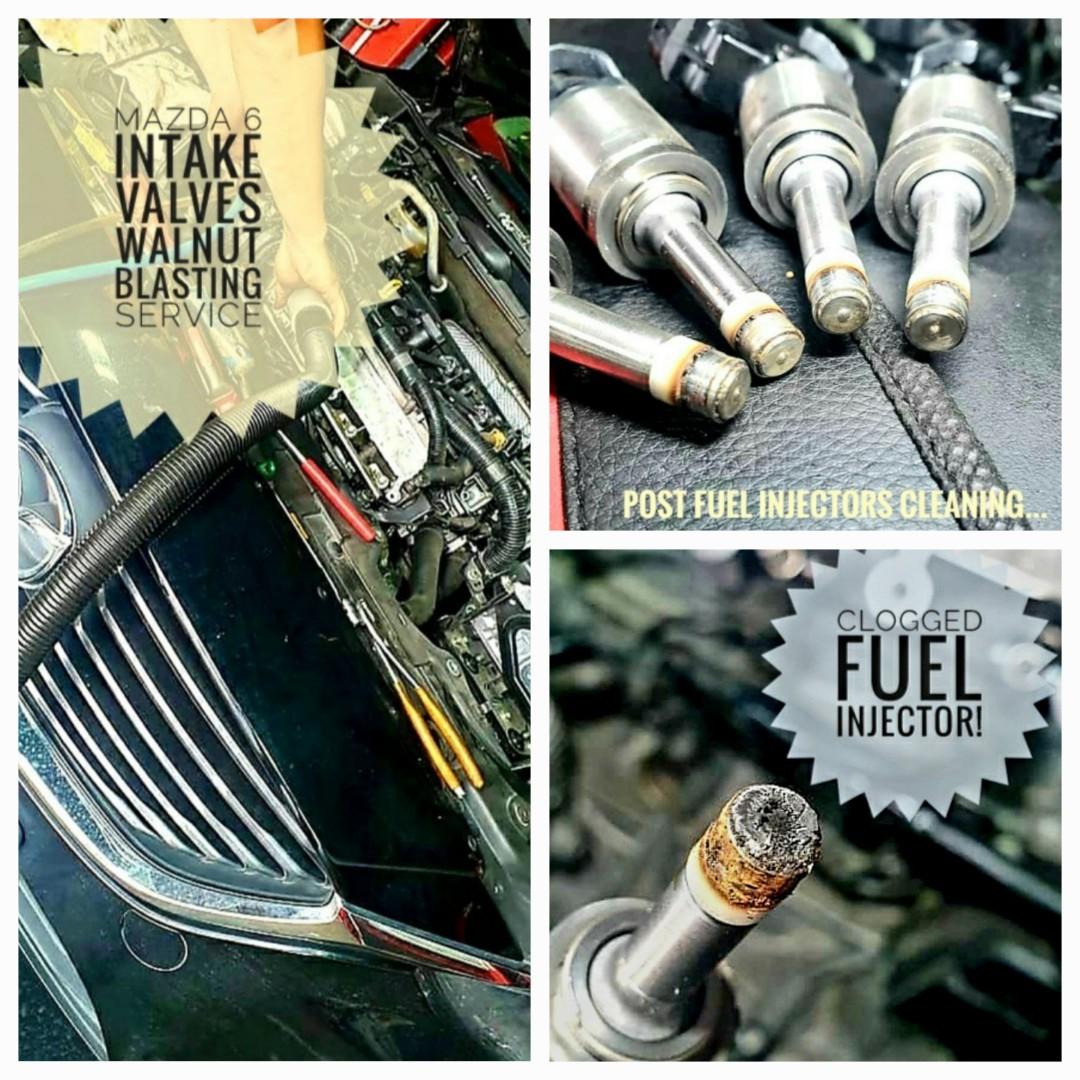 Mazda Car Makes : Intake Valves Walnut Blasting/Throttle & Fuel ...