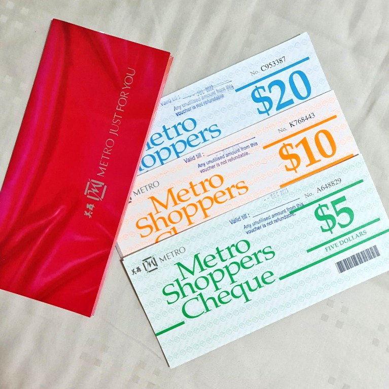 METRO Shoppers Cheque, Tickets & Vouchers, Vouchers on Carousell