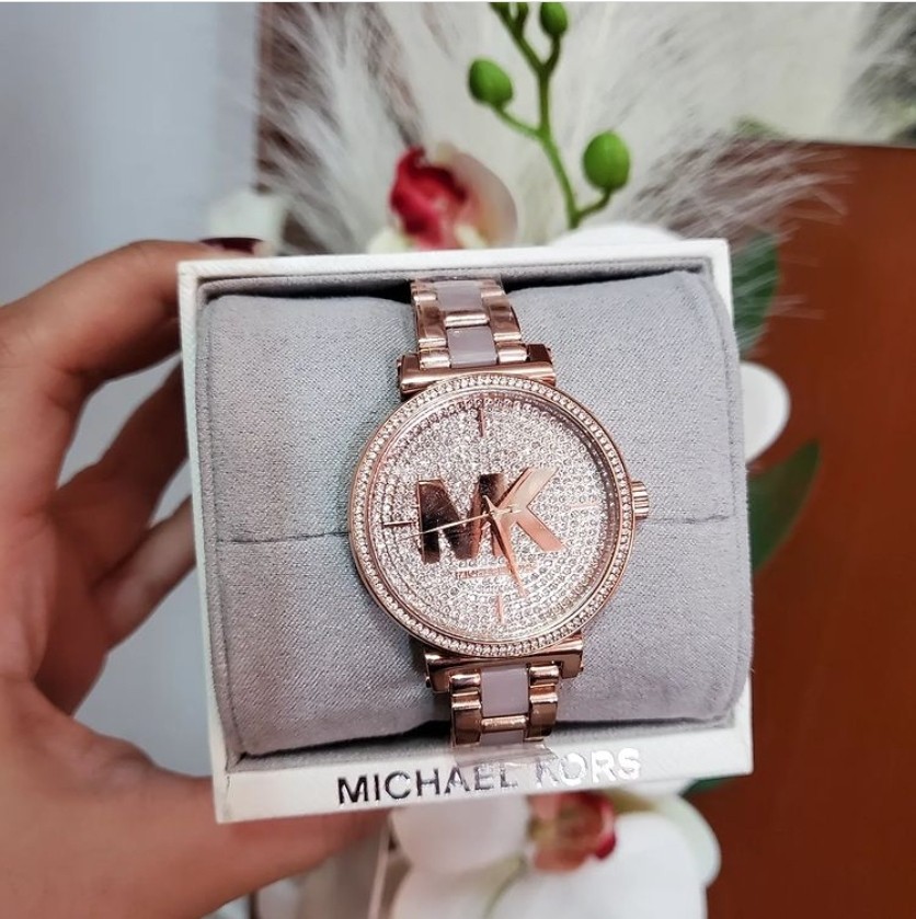 Michael Kors Women's MK4336 Sofie Analog Display Quartz Rose Gold Watch ...