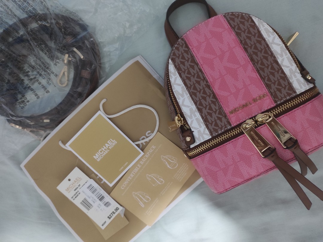 MK Mini Rhea Convertible Backpack, Luxury, Bags & Wallets on Carousell