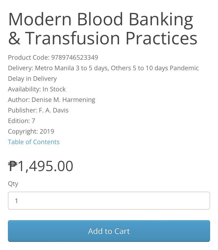 Modern Blood Banking and Transfusion Practices 6th Edition by Harmening ...