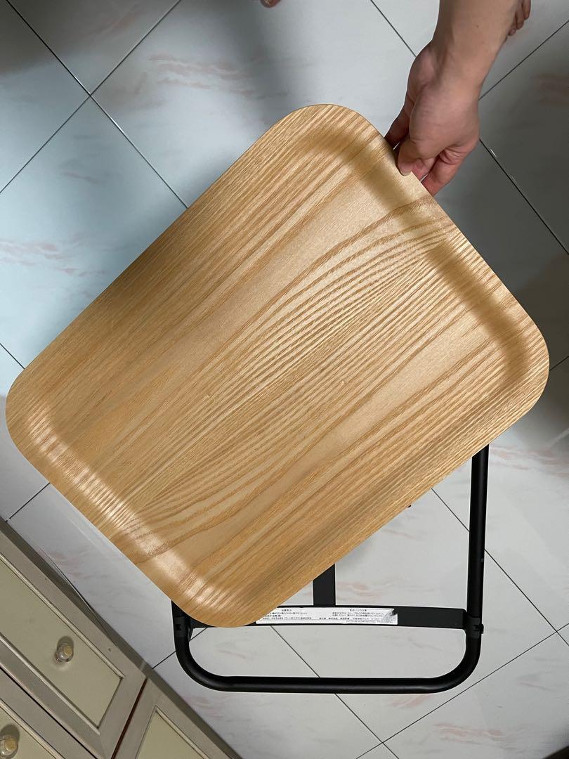Muji wooden tray side table, Furniture & Home Living, Furniture, Tables ...
