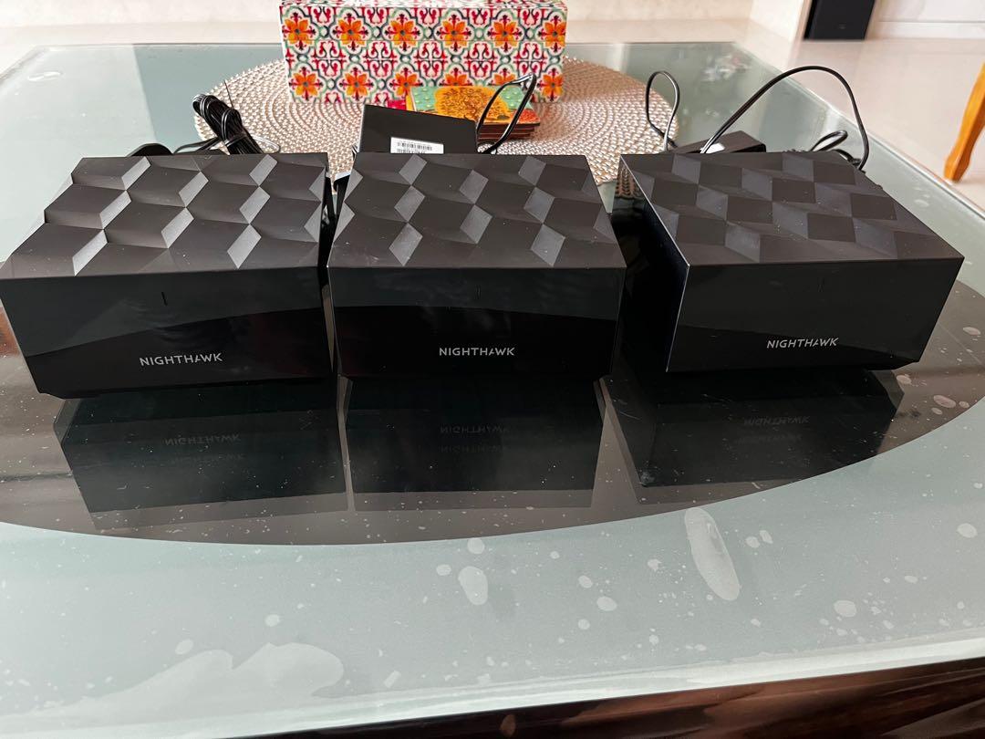 Nighthawk Netgear Mesh 6 Router & 2 Satellites, Computers & Tech, Parts ...