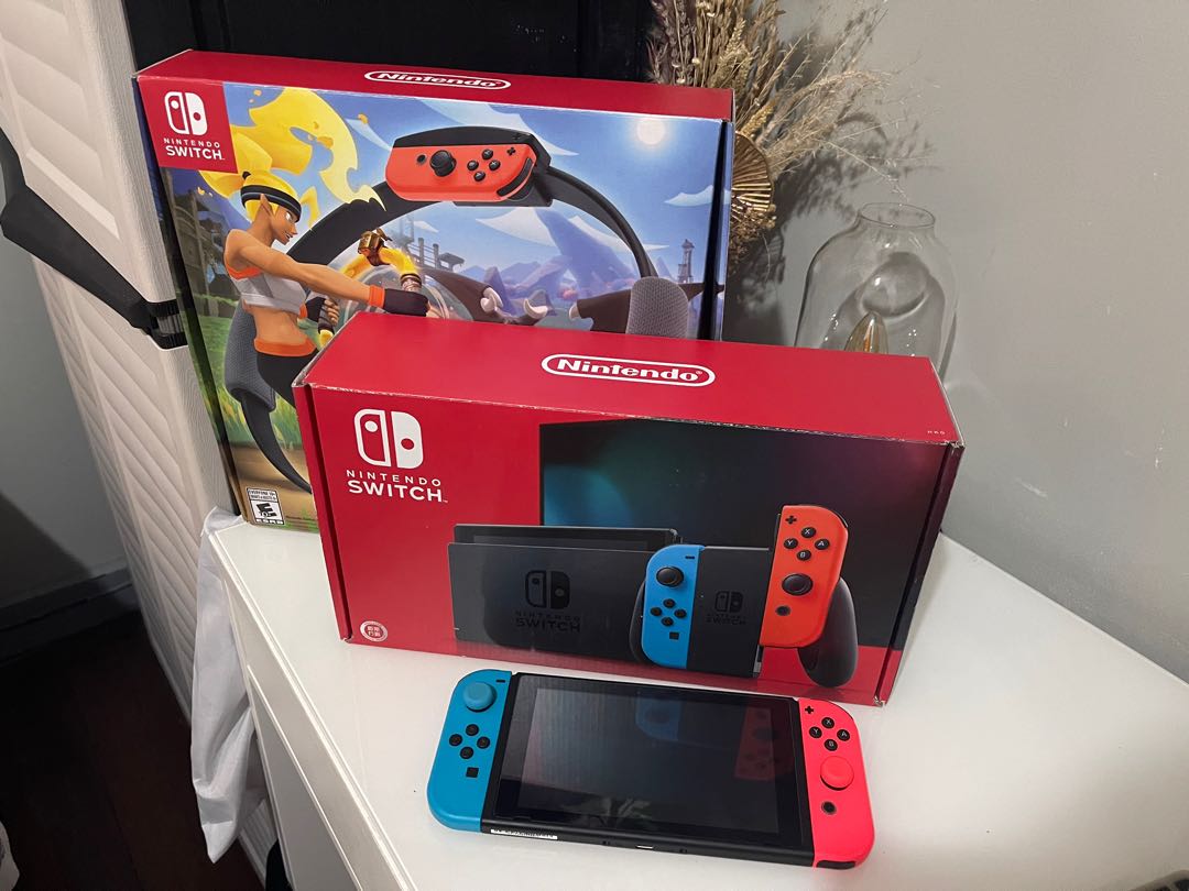 Nintendo v2 with ring fit, Video Gaming, Video Game Consoles, Nintendo ...