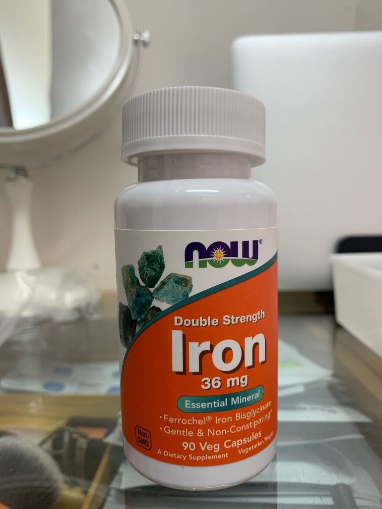 NOW iron supplement, 健康及營養食用品, 健康補充品, 健康補充品 - 維他命及補充品 - Carousell
