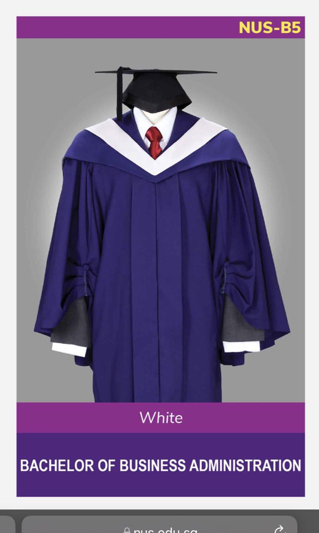 NUS BBA Graduation Gown | Bachelor of Business Administration, Women's ...